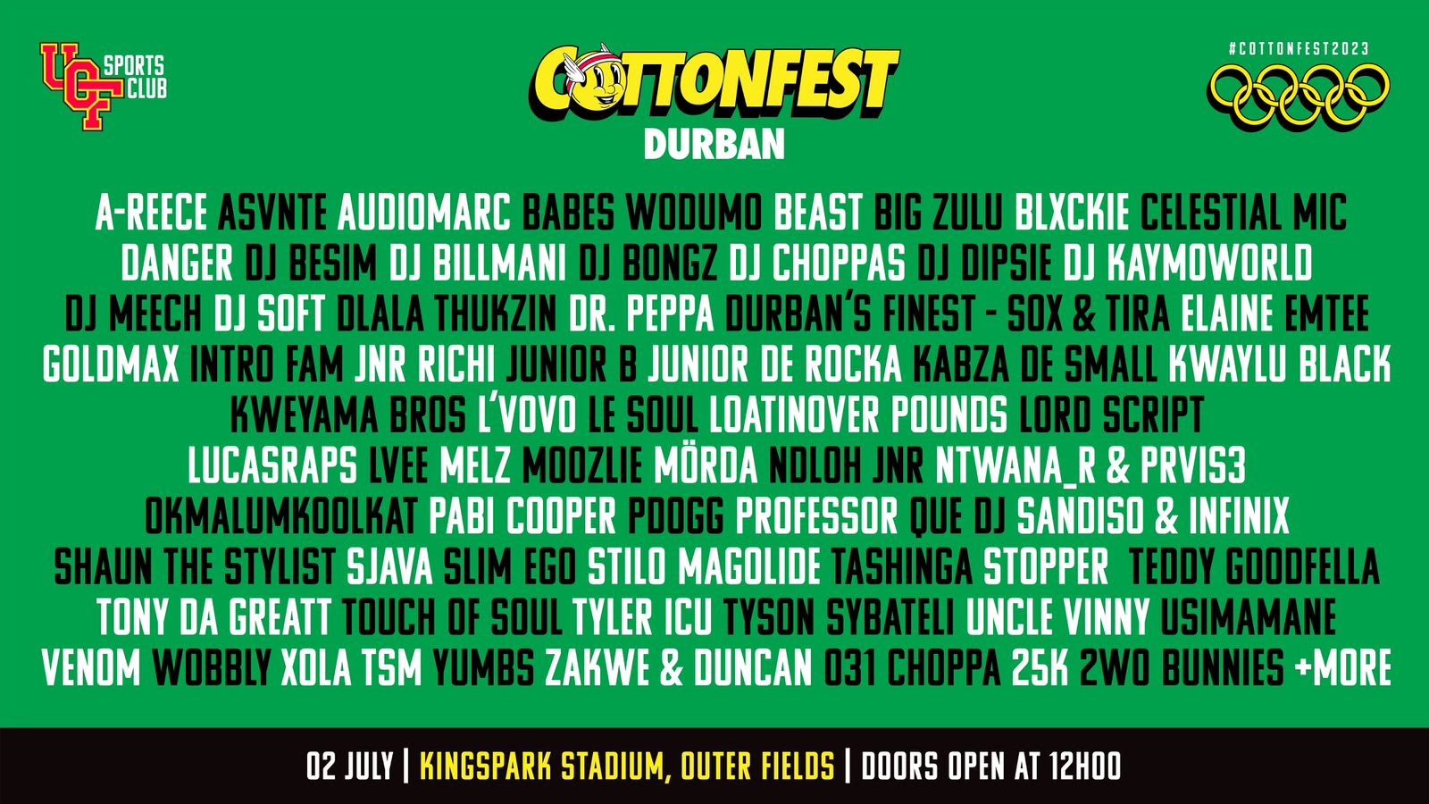 CottonFest Lineup Announced For First Durban Festival - Guy-Gal Conner